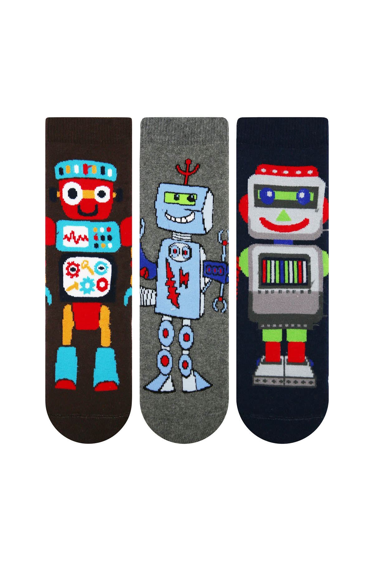 ROBOT PRINTED BOY TERRY SOCKS | Buy Branded Wholesale Socks Online At ...